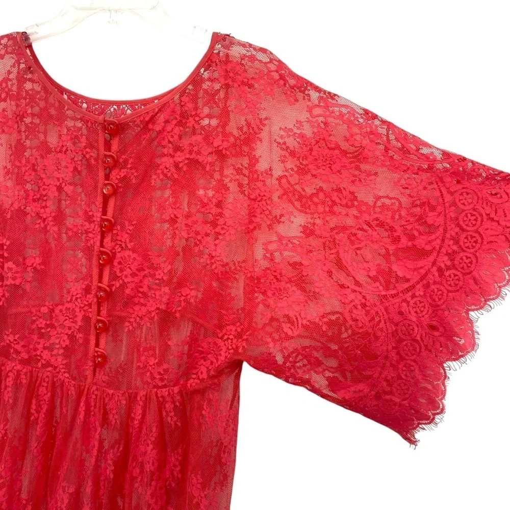 Tracy Reese | Dresses | Tracy Reese Plenty Sheer Pink Lace Dress ...